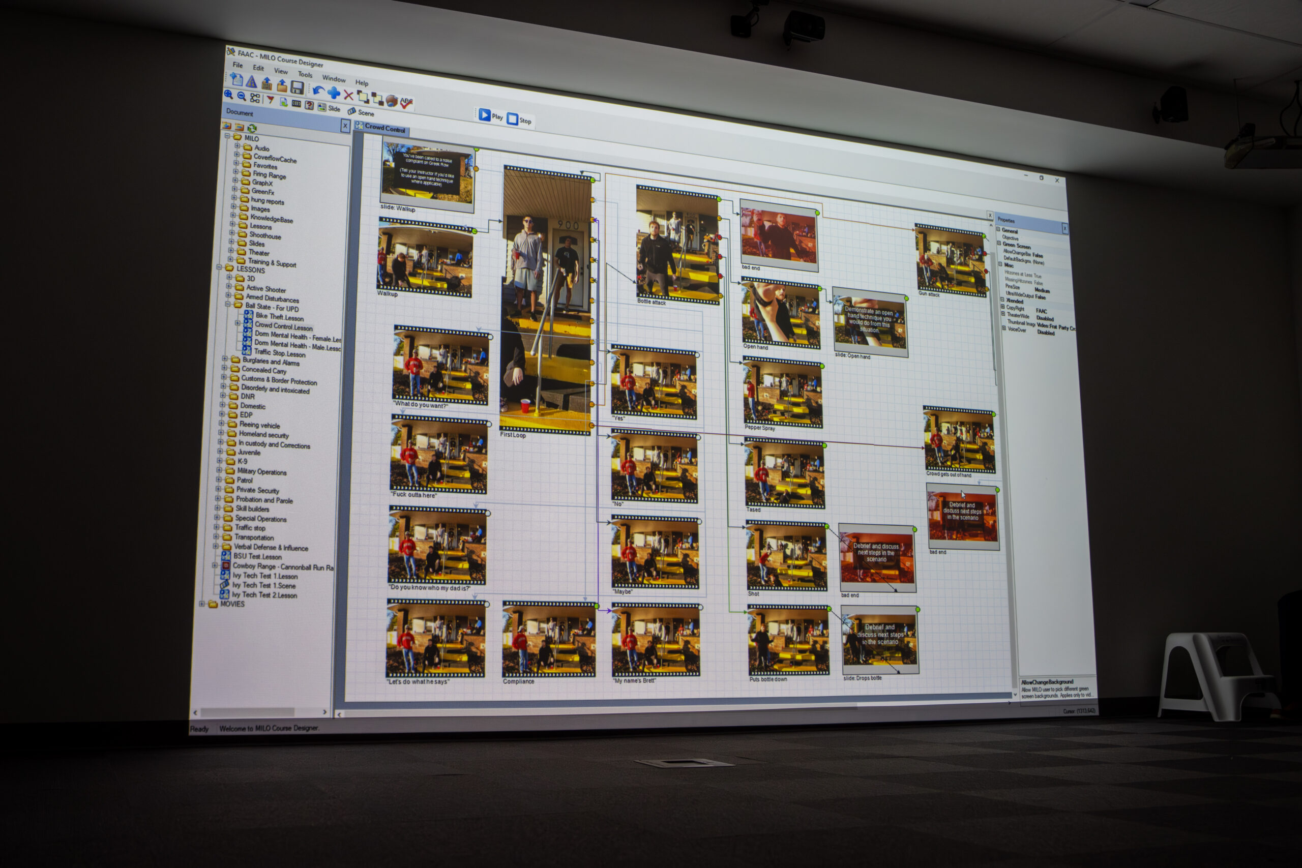 Criminal Justice Students Create Campus Police Virtual Training Simulator
