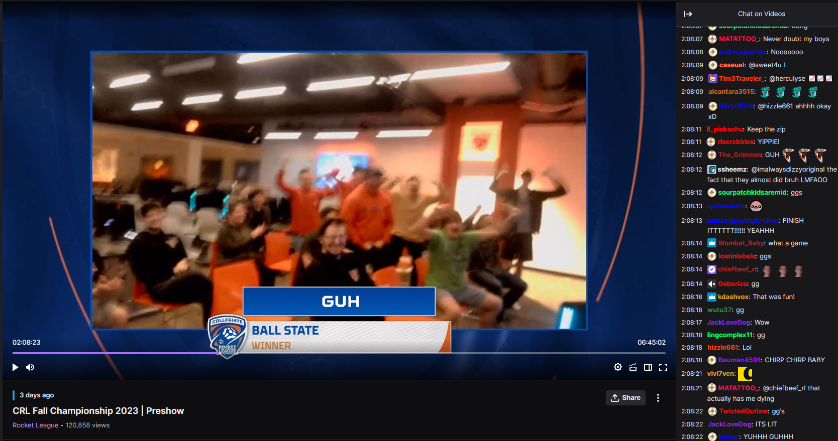 Ball State Esports Rocket League Team Finishes 3rd in National ...