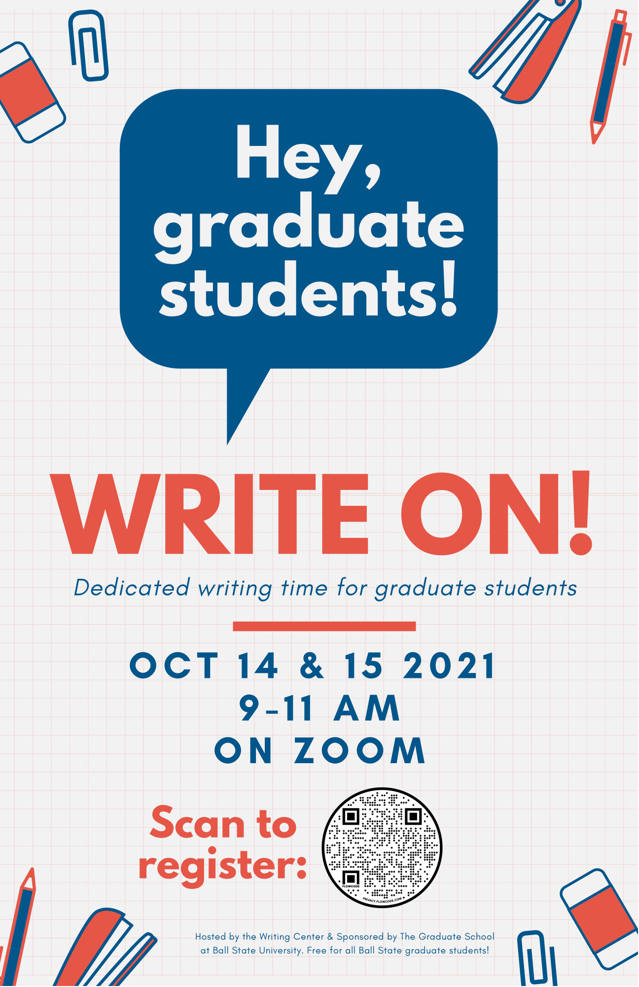 Write On! Writing Time for Grad Students - The Writing Center at Ball State