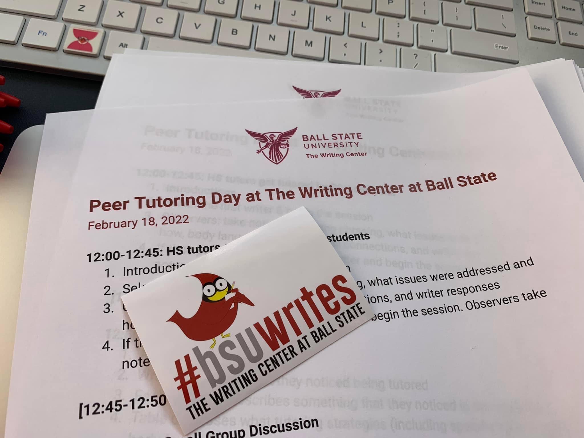 The First Peer Tutoring Day for the Writing Center at Ball State - The ...