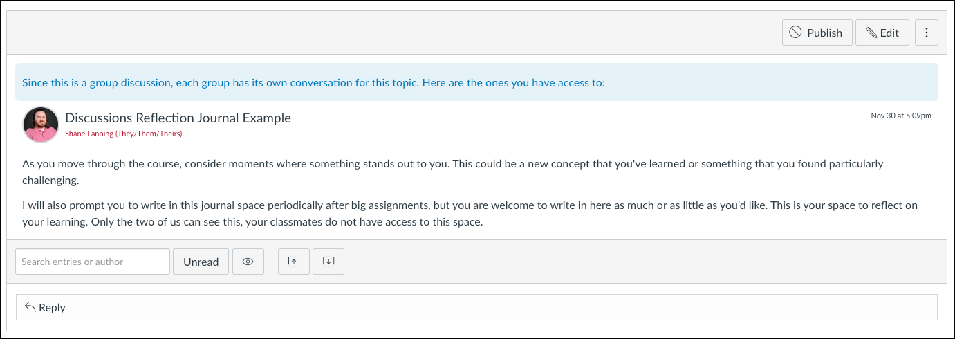 Creating a Reflective Space in Canvas - The Teaching Innovation Blog