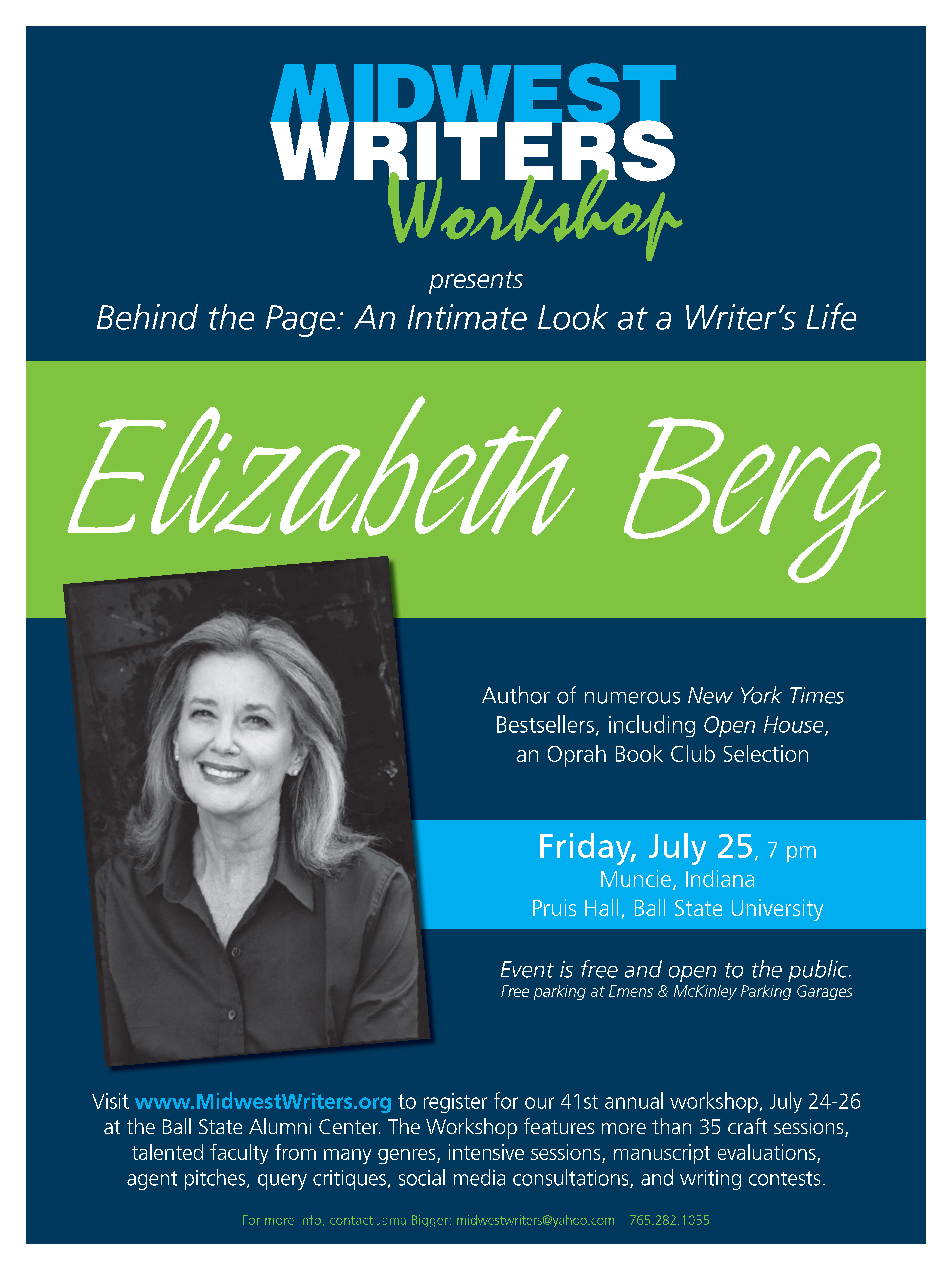 10 Things You Need to Know about Elizabeth Berg coming to Muncie - Ball ...