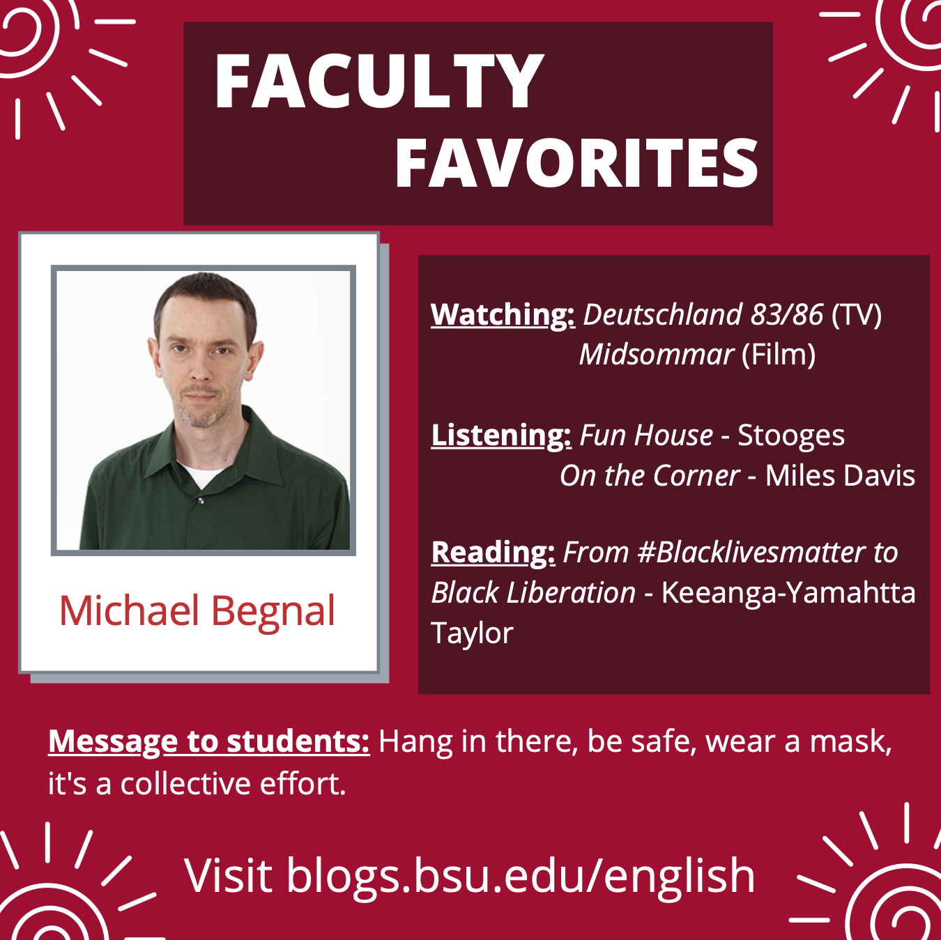Faculty Favorites - Ball State English Department