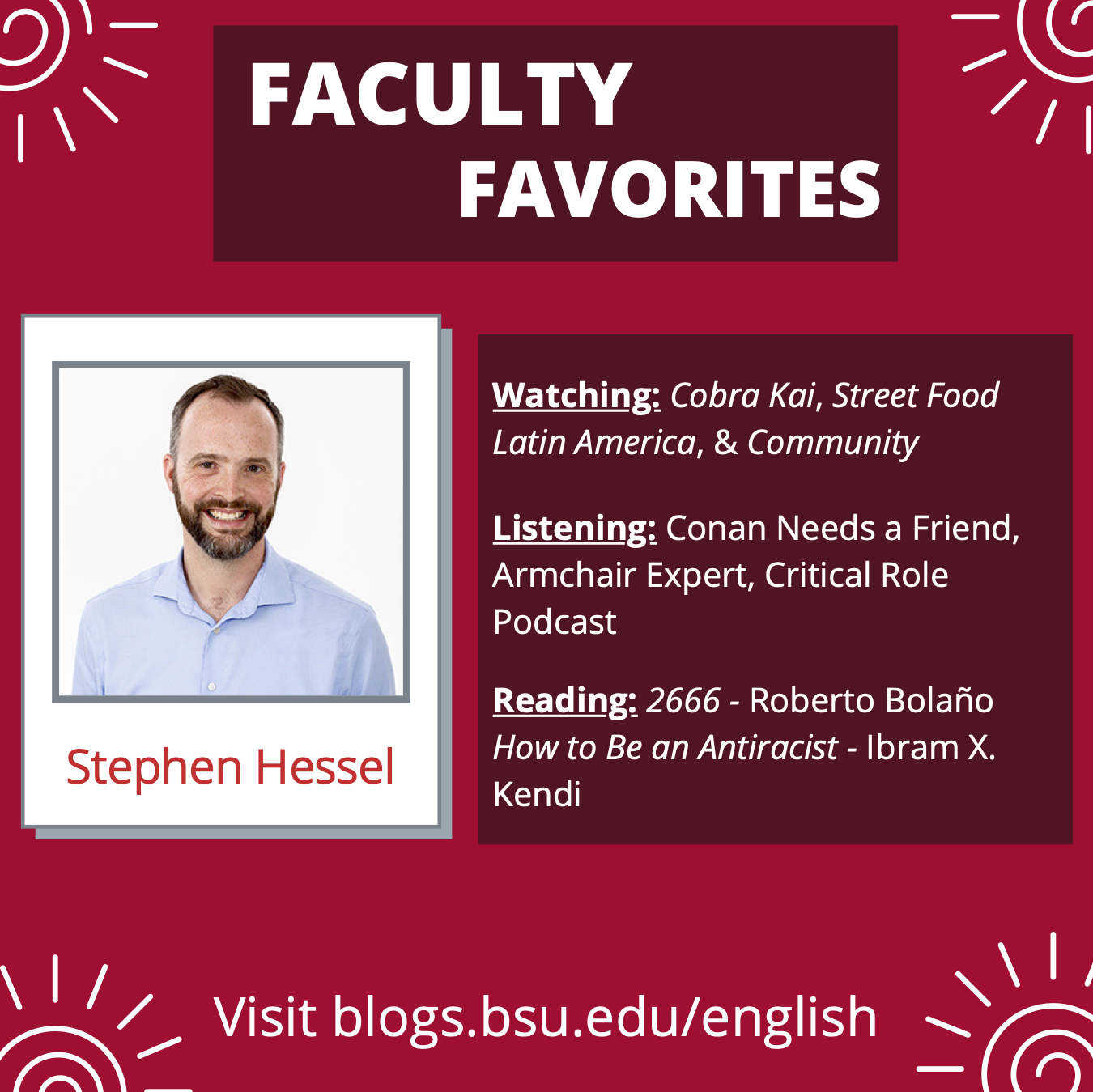 Faculty Favorites - Ball State English Department